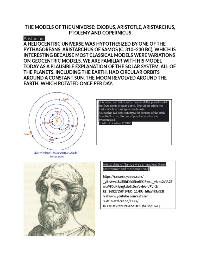 The Models of The Universe 2.0 | Download Free PDF | Heliocentrism ...