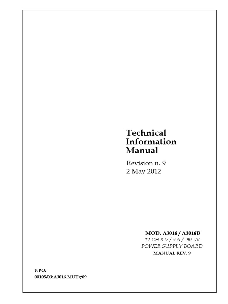 A3016 Rev9 | PDF