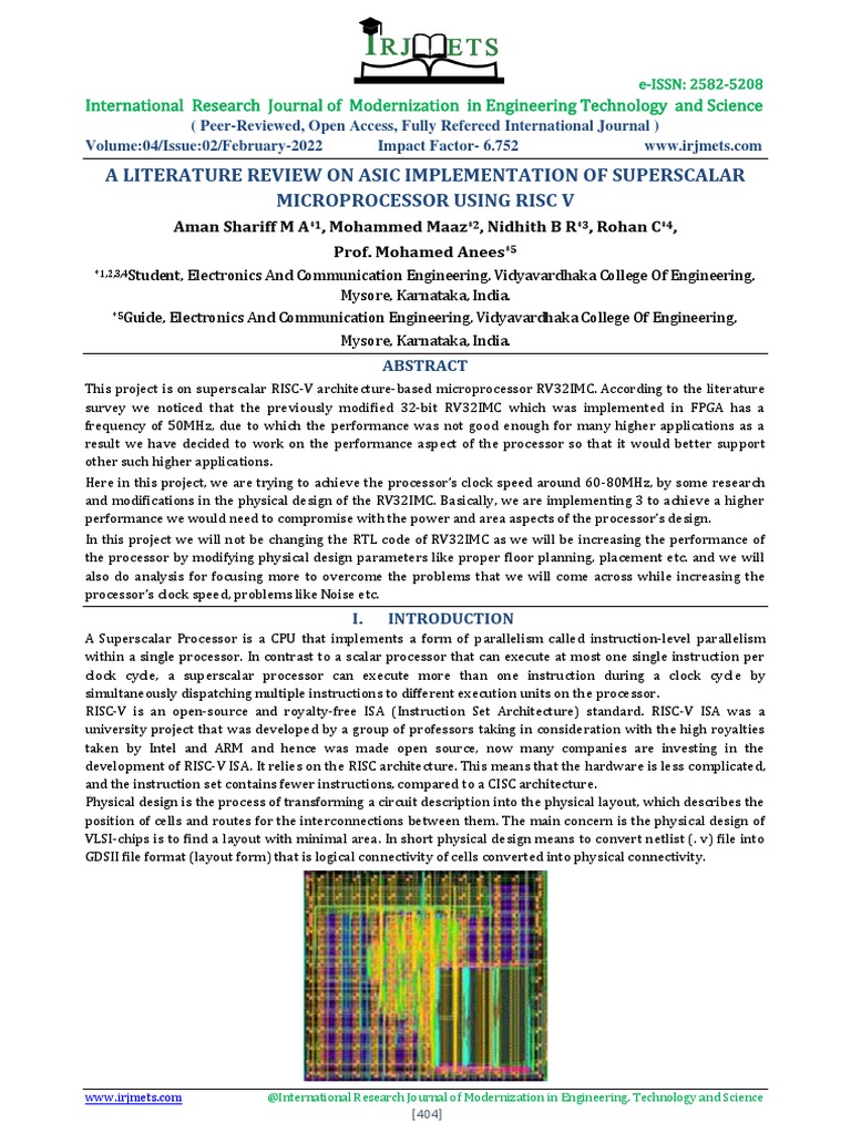 fin_irjmets1644296746 (1) | PDF | Central Processing Unit | System On A Chip