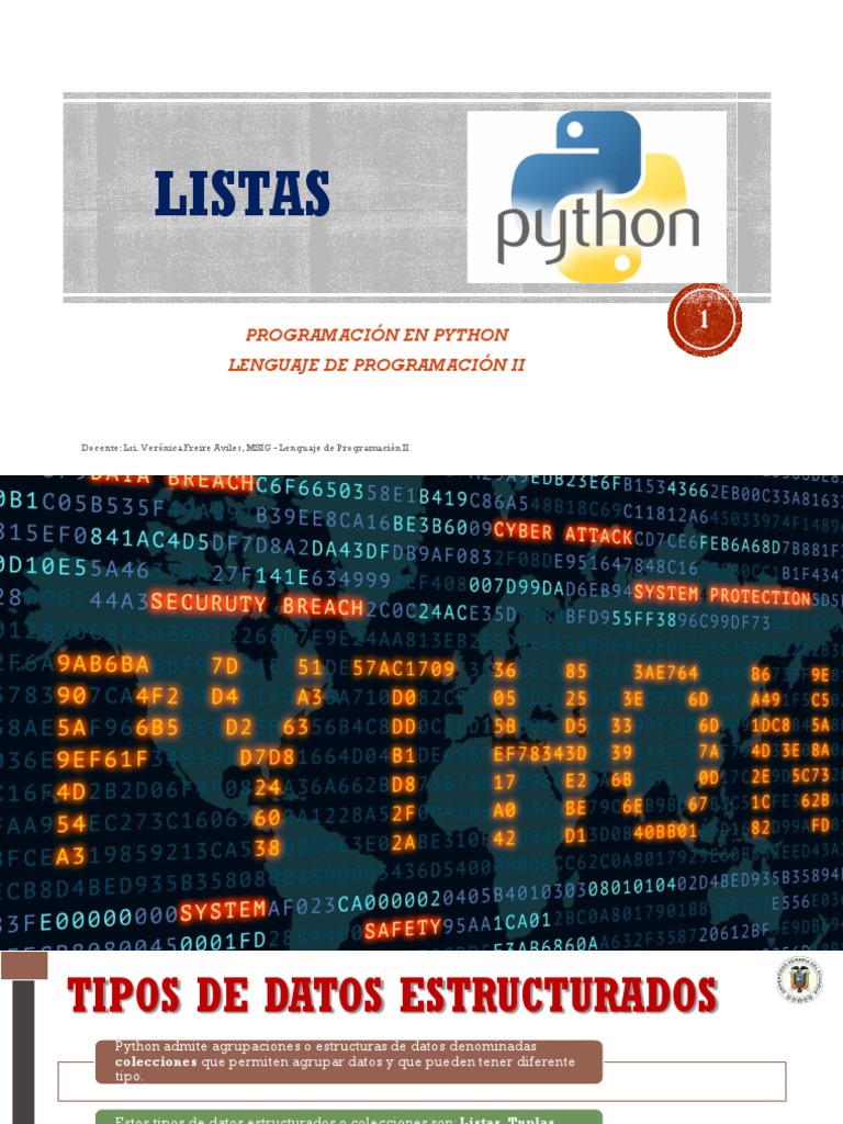 Clase 1- Introduccion Tuplas y Lista.pdf | PDF | Python (lenguaje de programación) | Tipo de datos