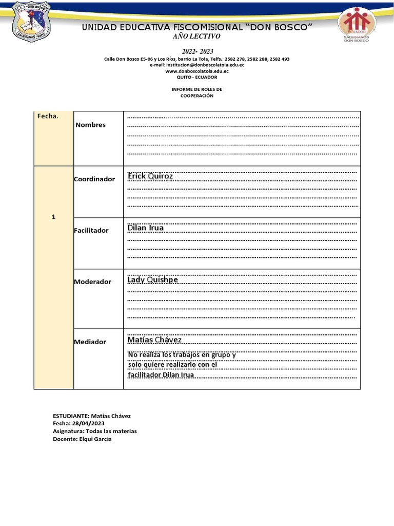 LMTWMN INFORME ROLES DE ABP PDF | PDF | Juegos y actividades