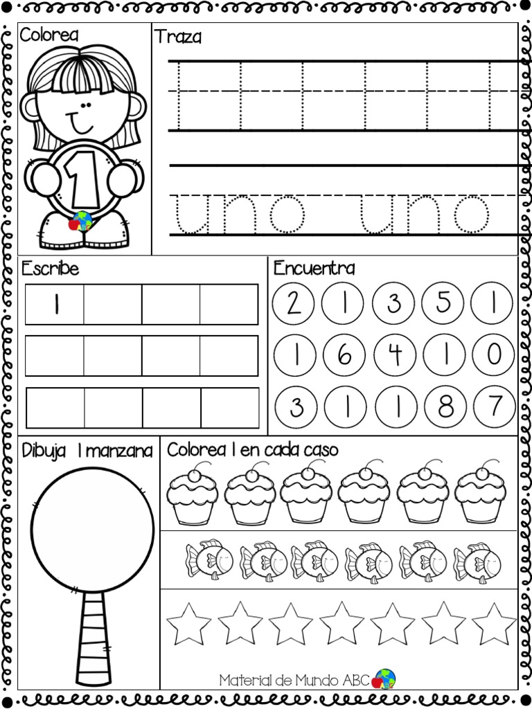 Actividades Numeros Del 1 Al 20-Páginas-1-10 PDF | PDF