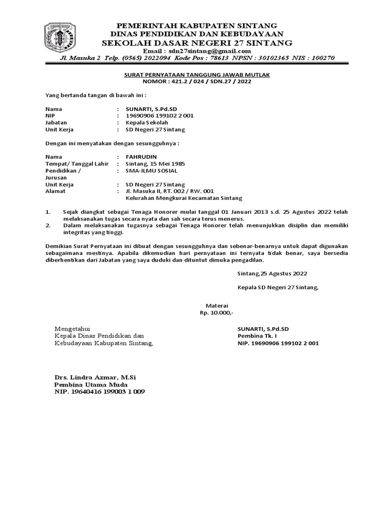 Form Lampiran 3-FAHRUDIN.docx | PDF