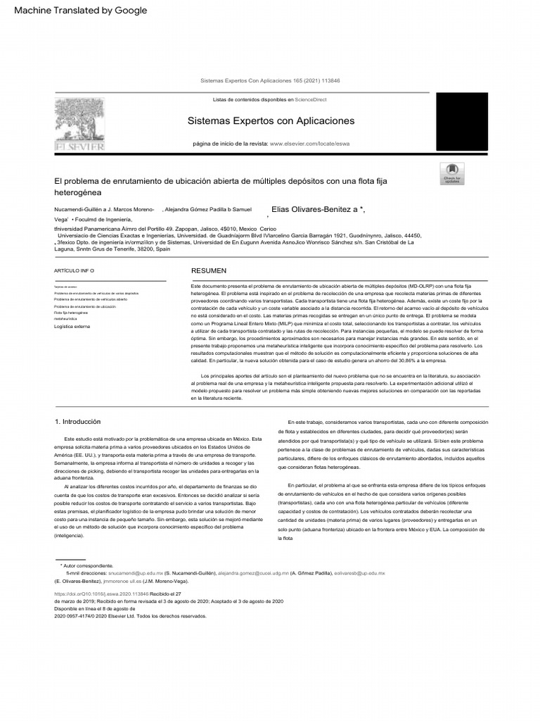 The Multi Depot Open Location Routing Problem With A Heterogeneous