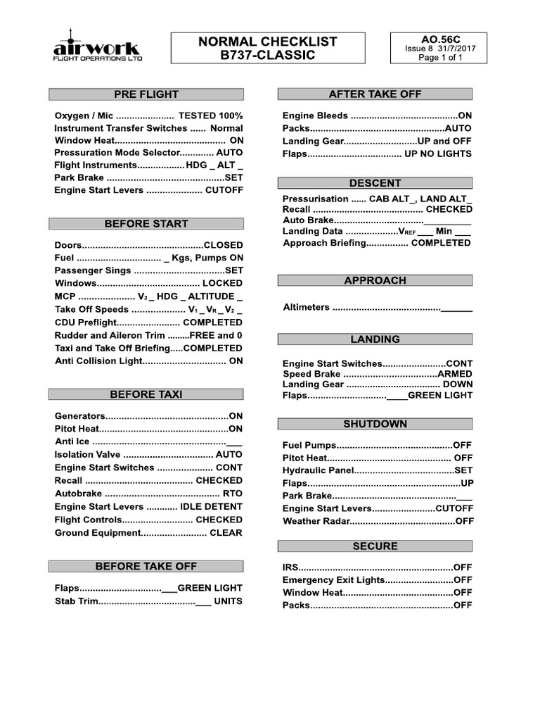 Airwork_B737_Checklist.pdf | PDF