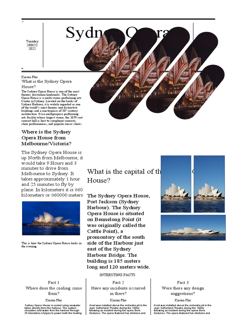 Sydney Opera House Location and Facts | PDF | Sydney | Melbourne