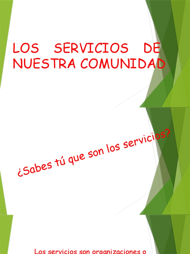 Servicios Públicos en Nuestra Comunidad | PDF