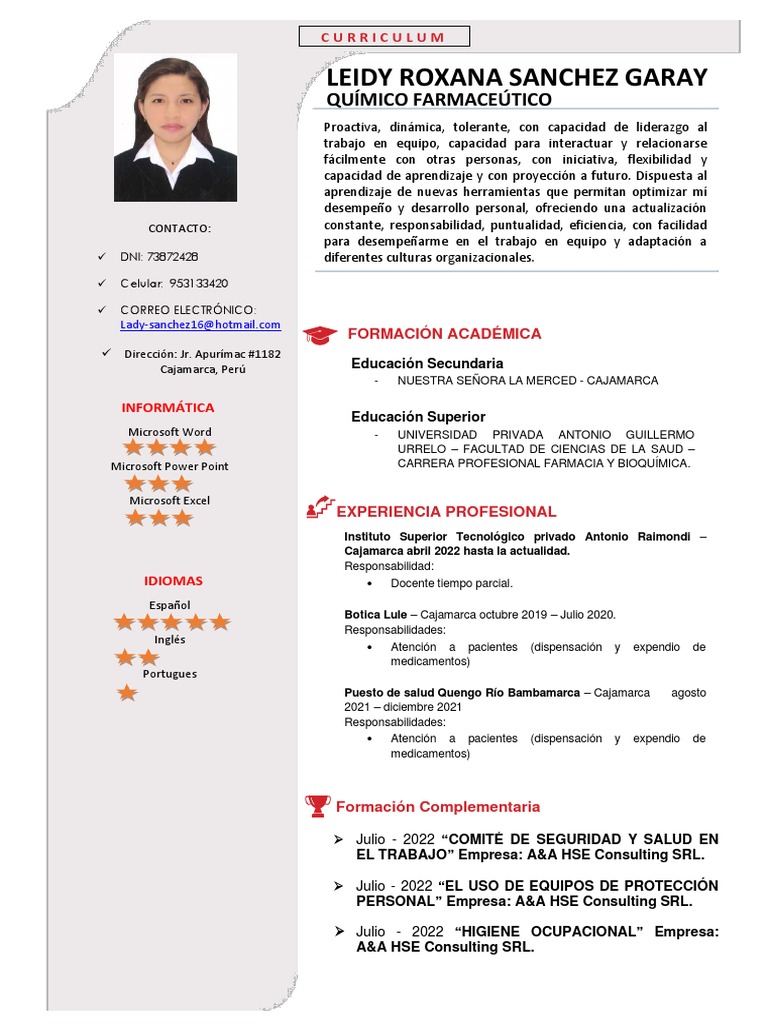 Cv. Leidy Sanchez | PDF