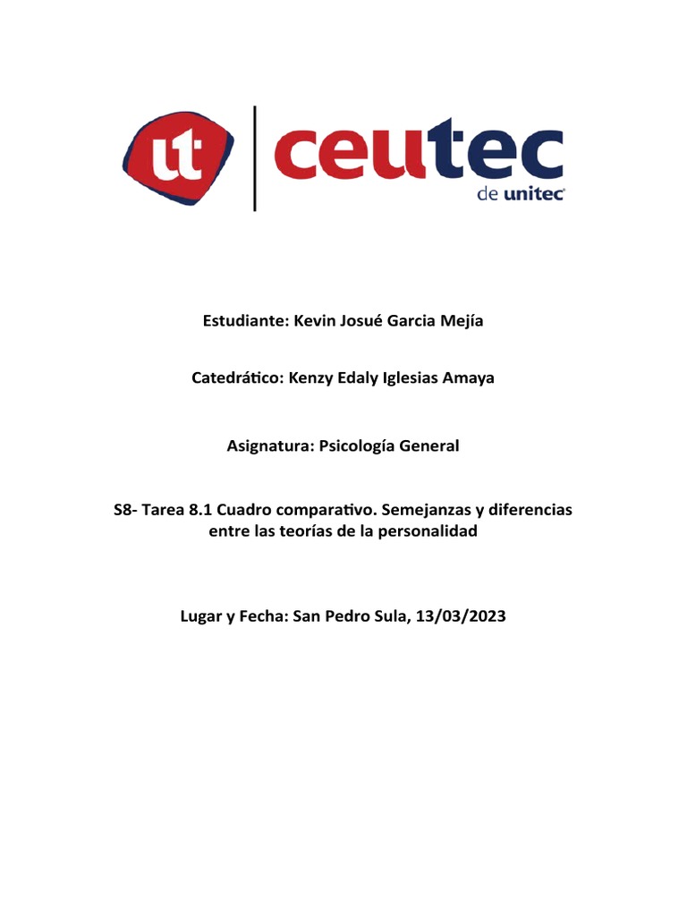 S8 - Tarea 8.1 Cuadro Comparativo. Semejanzas y Diferencias Entre Las ... S8 - Tarea 8.1 Cuadro Comparativo. Semejanzas y Diferencias Entre Las ...
