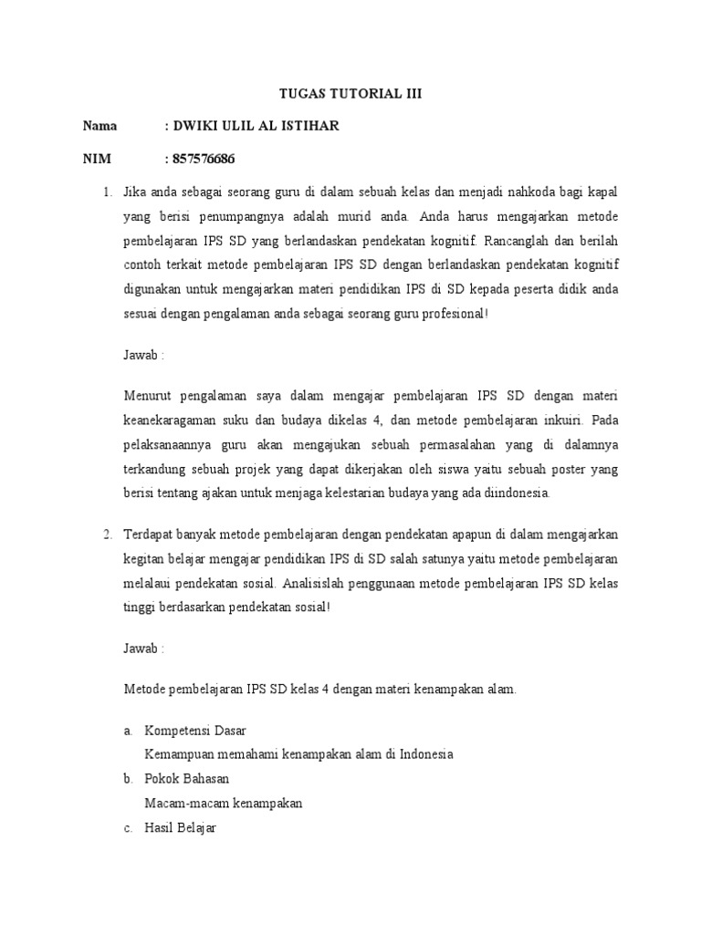 TT3 Dwiki | PDF | Karier & Perkembangan