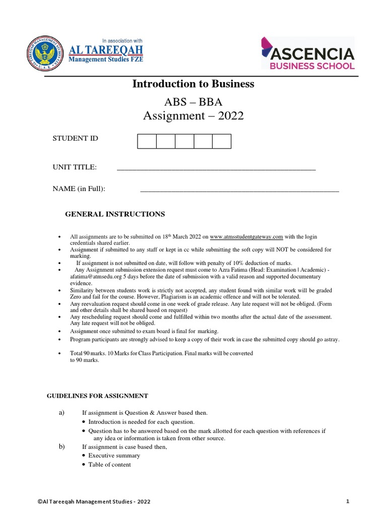 Introduction To Business | Download Free PDF | Plagiarism | Evaluation