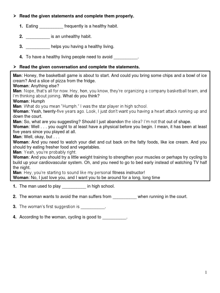 I Exam-pract 11°.pdf | PDF | Dieting | Cardiovascular Diseases