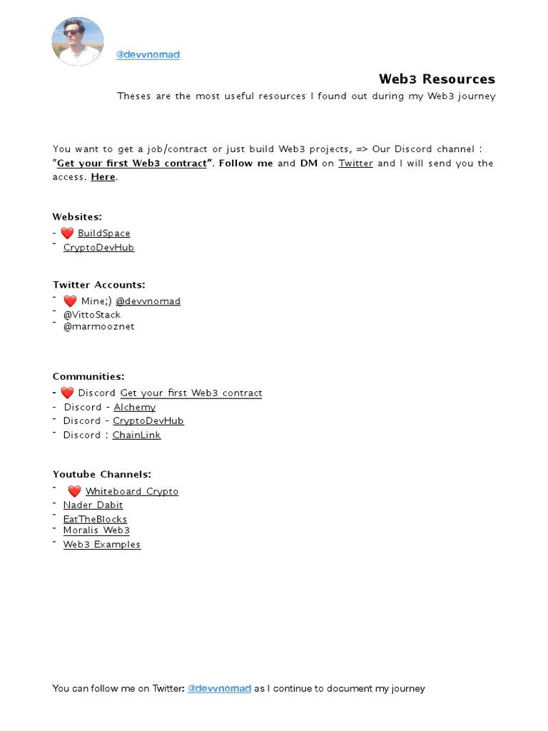 Web3 Resources v1 PDF | PDF