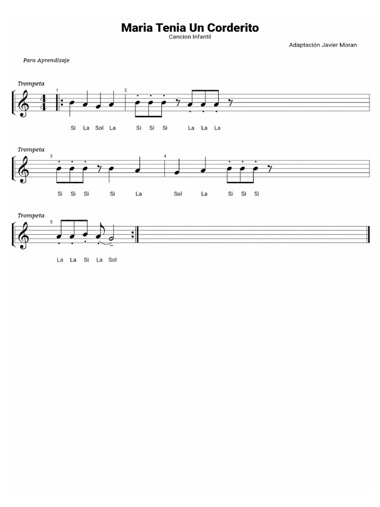 Maria Tenia Un Corderito 20230416 200106 | PDF