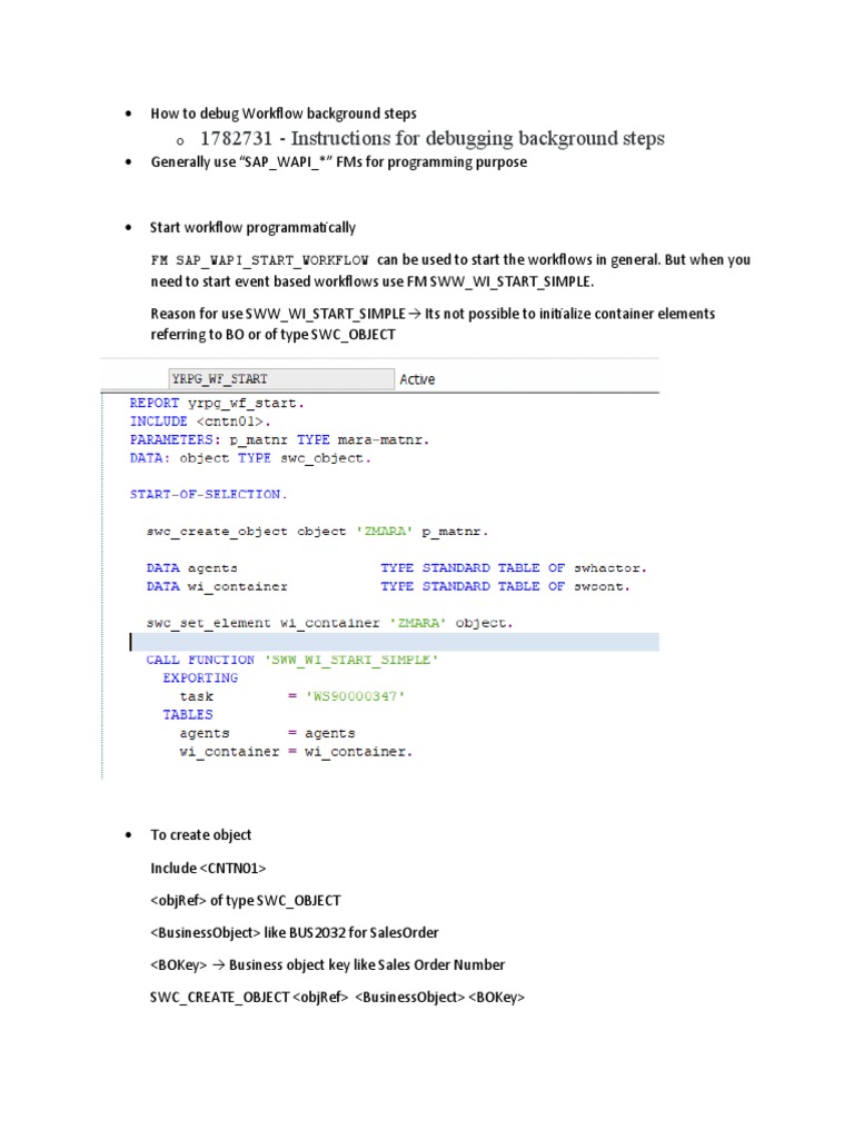 Workflow Cookbook | PDF