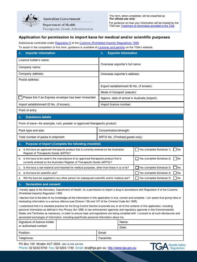 Import Permit Application Form | PDF