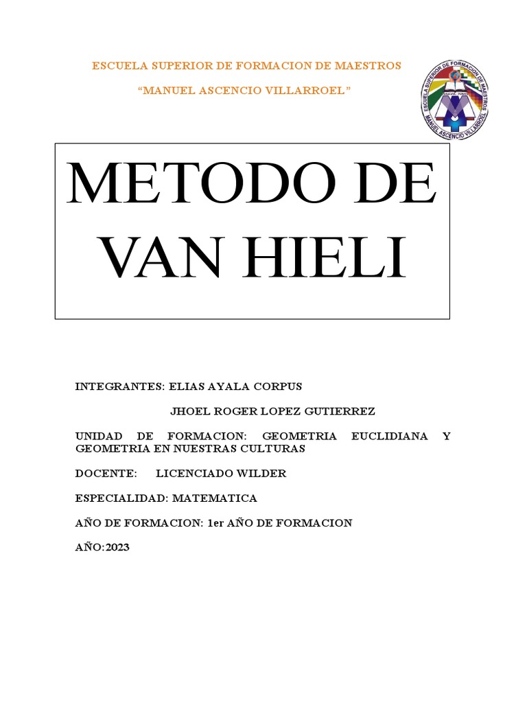 Metodo de Van Hieli | PDF | Geometría | Aprendizaje
