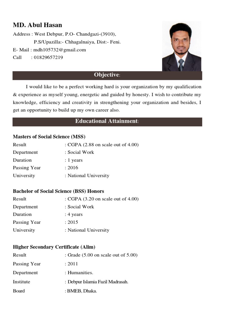 Abul Hasan CV | PDF