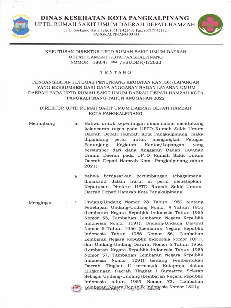 SK PENGANGKATAN&KONTRAK 2022 AGUS YULIANSYAH | PDF