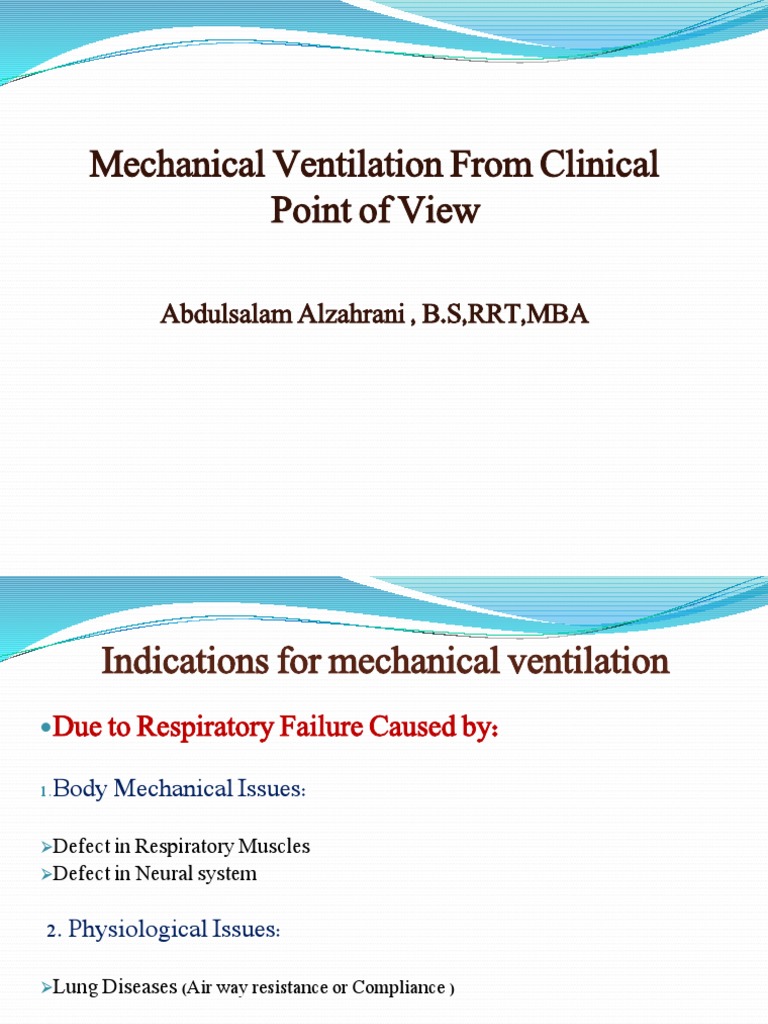 Clinical mech vent2 -Mr Abdulsalam Alzahrani | PDF