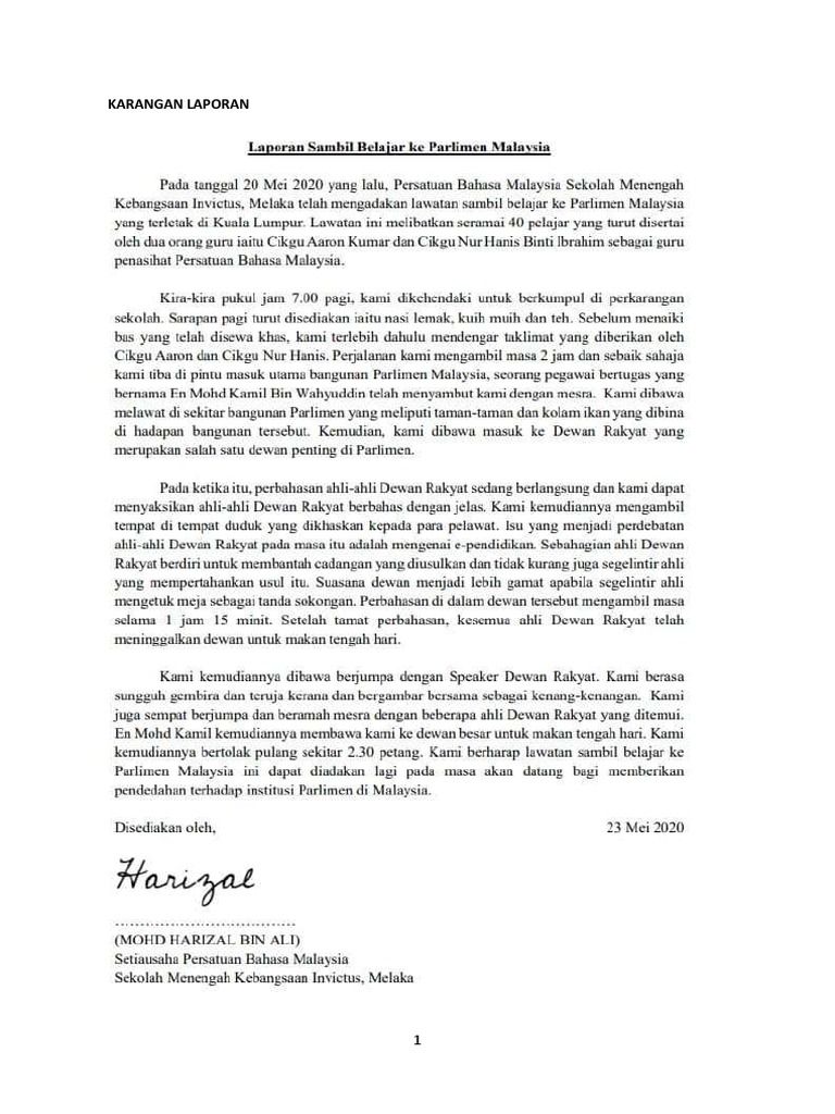 Karangan Berformat 1 | PDF