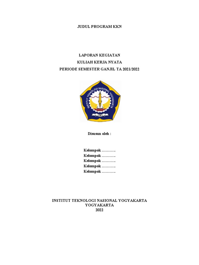 Format Laporan Kegiatan KKN GANJIL 2021-2022 | PDF