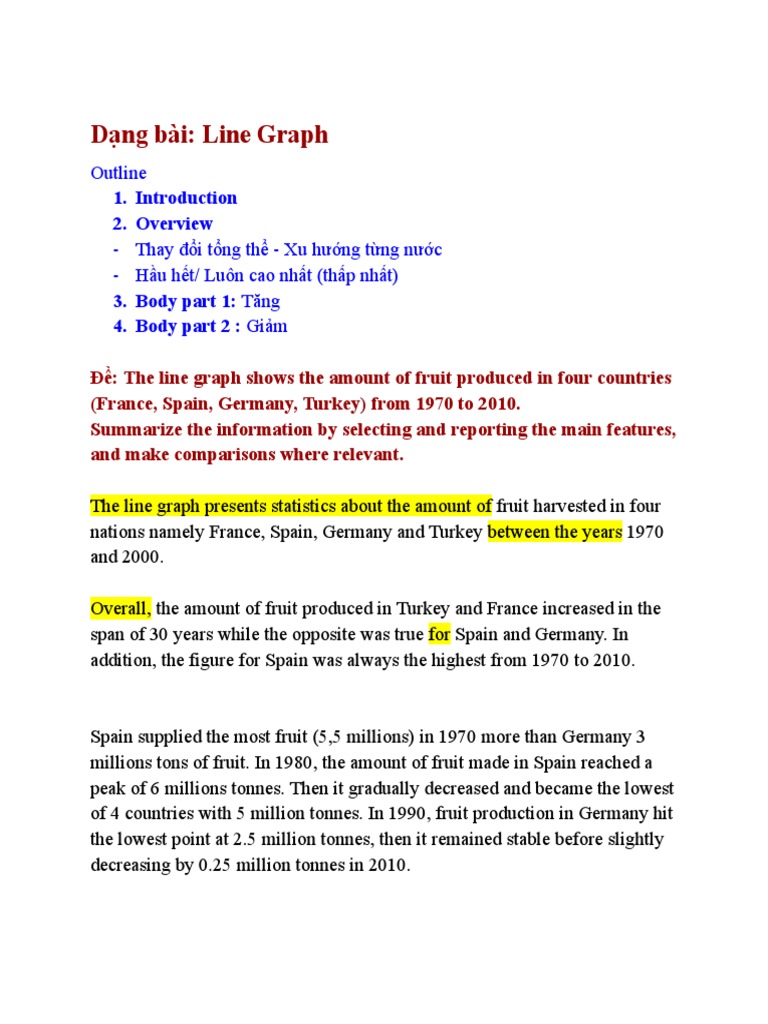 Writing Part 1 - Line Graph | PDF
