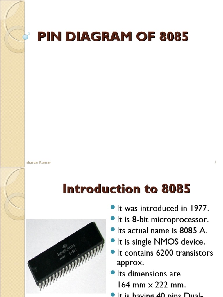 8085 Pin Diagram | PDF | Input/Output | Integrated Circuit