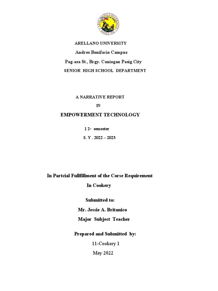Narrative-Report-Group-1.docx | PDF | Microsoft Word | Computing