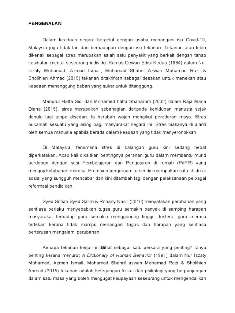 Latar Belakang Kajian Kump 1 | PDF