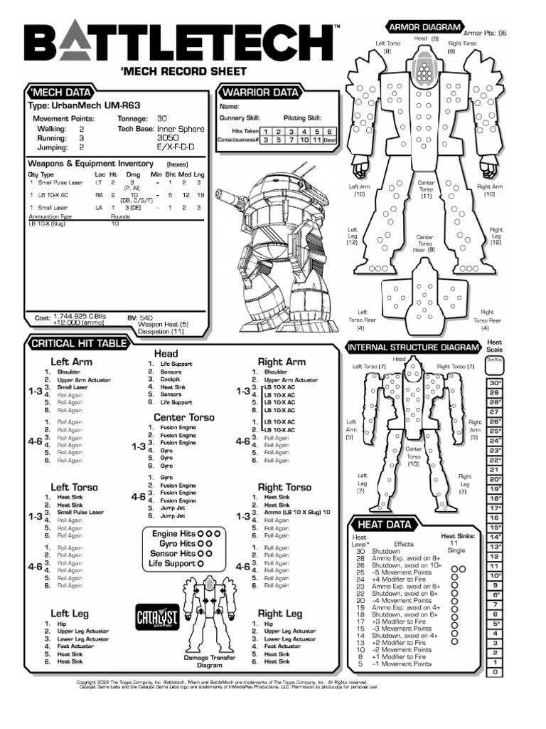 UrbanMech UM-R63 | PDF