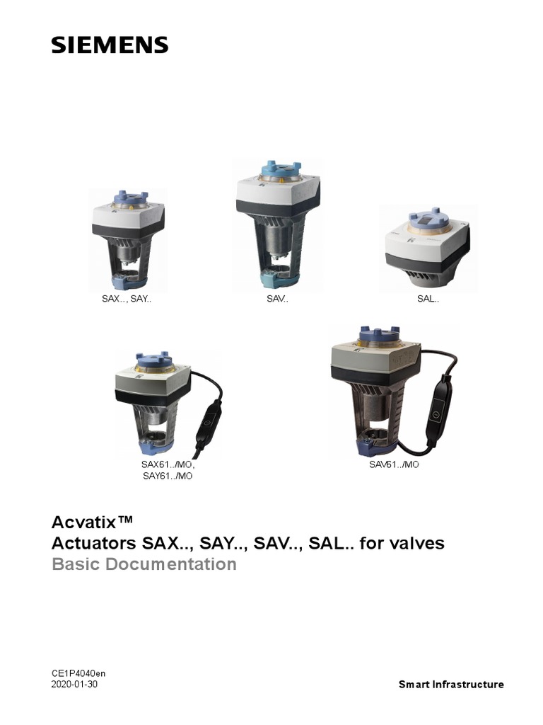 A6V10462640 - Actuators SAX.. SAY.. SAV.. SAL.. - en PDF | PDF ...