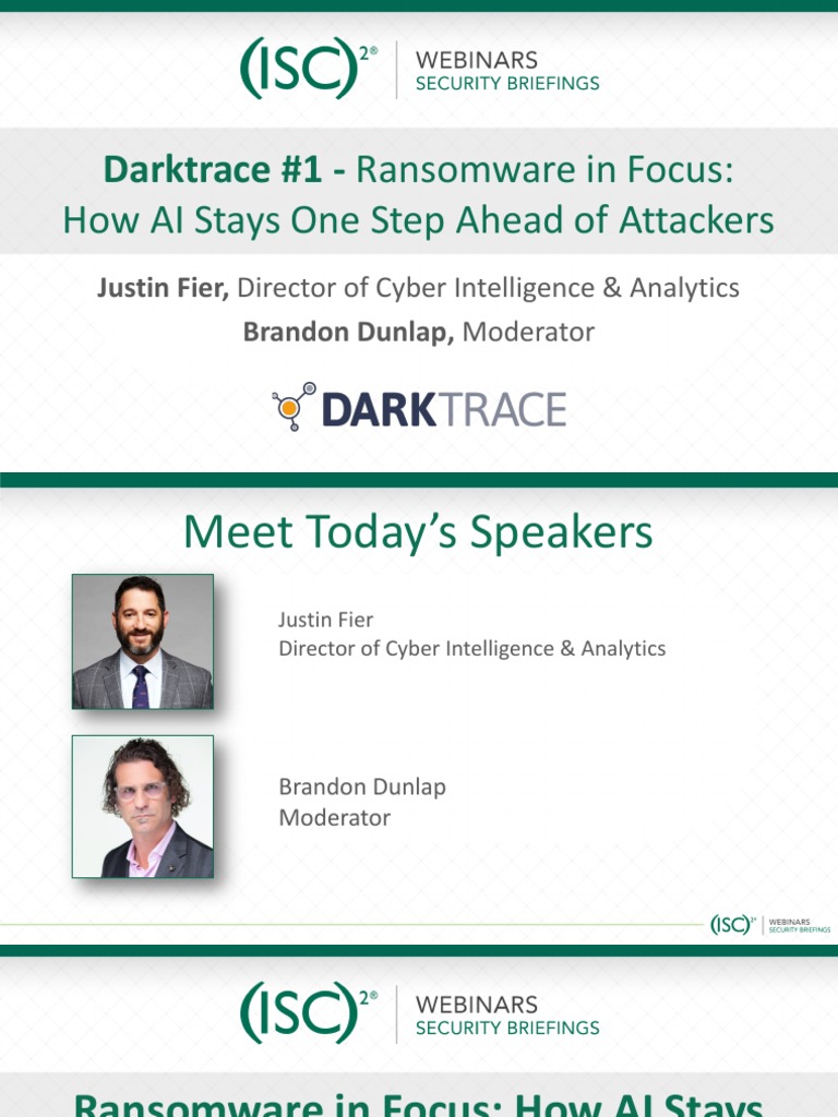 Darktrace PT 1 v2 - 702648 PDF | PDF | Ransomware | Artificial Intelligence