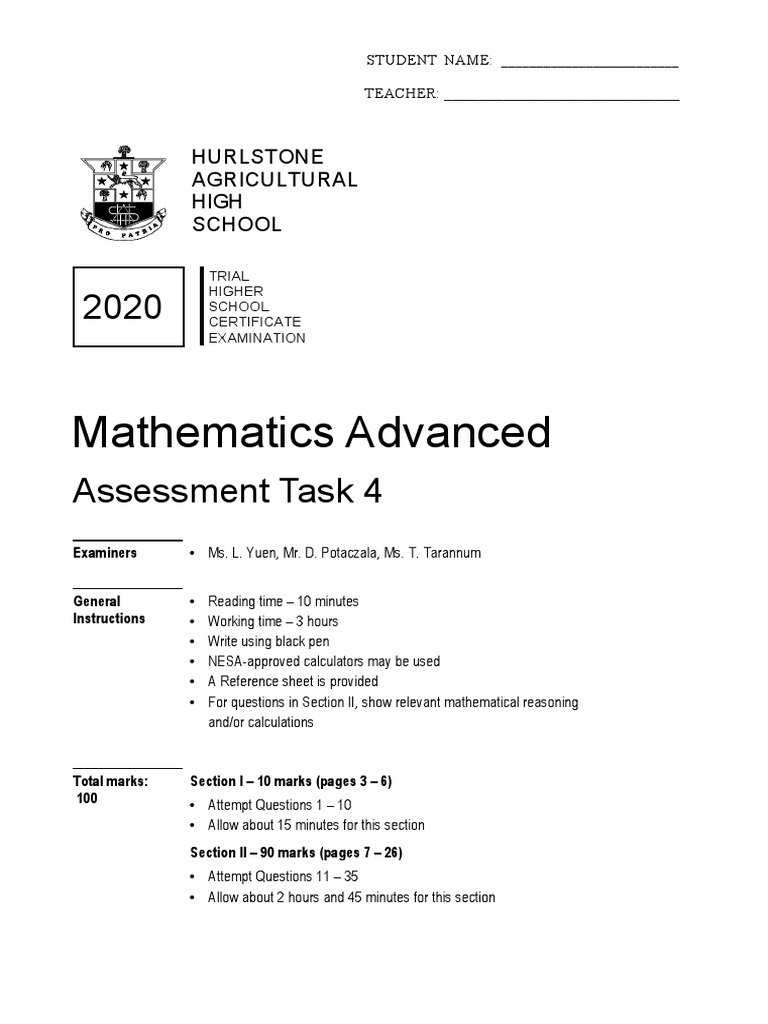 Hahs 2020 Ma THSC PDF | PDF | Cartesian Coordinate System | Normal ...