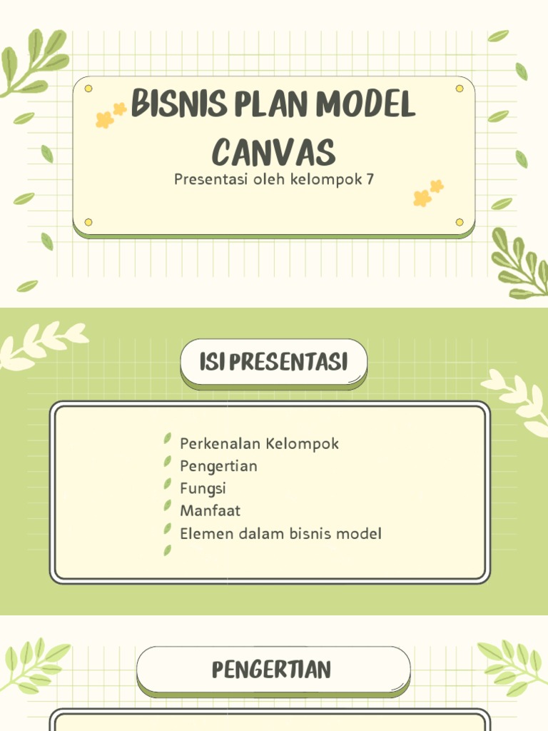 Kelompok 7 - Bisnis Plan Model Canvas | PDF | Bisnis