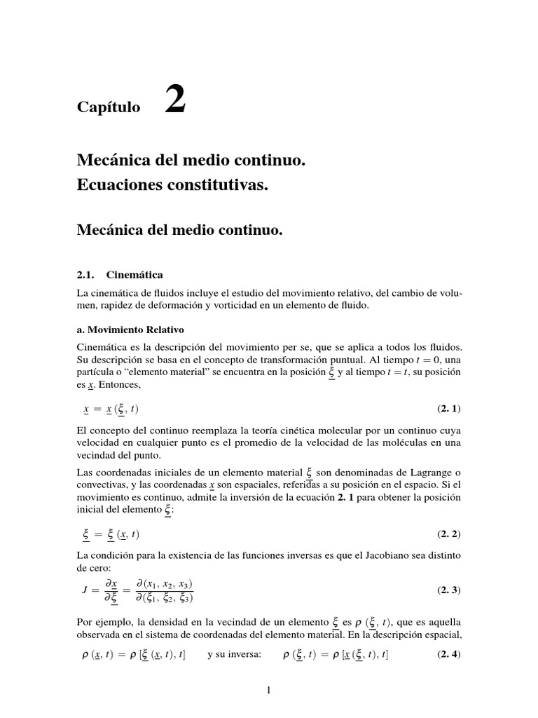 Capitulo 2 L1 (03-08-22) PDF | PDF | Gases | Ecuaciones de Navier-Stokes