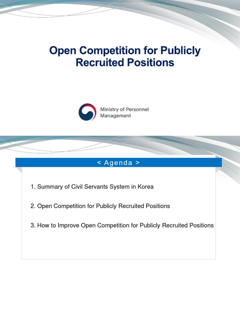 MPM - Open Competition For Publicly Recruited Positions | PDF ...