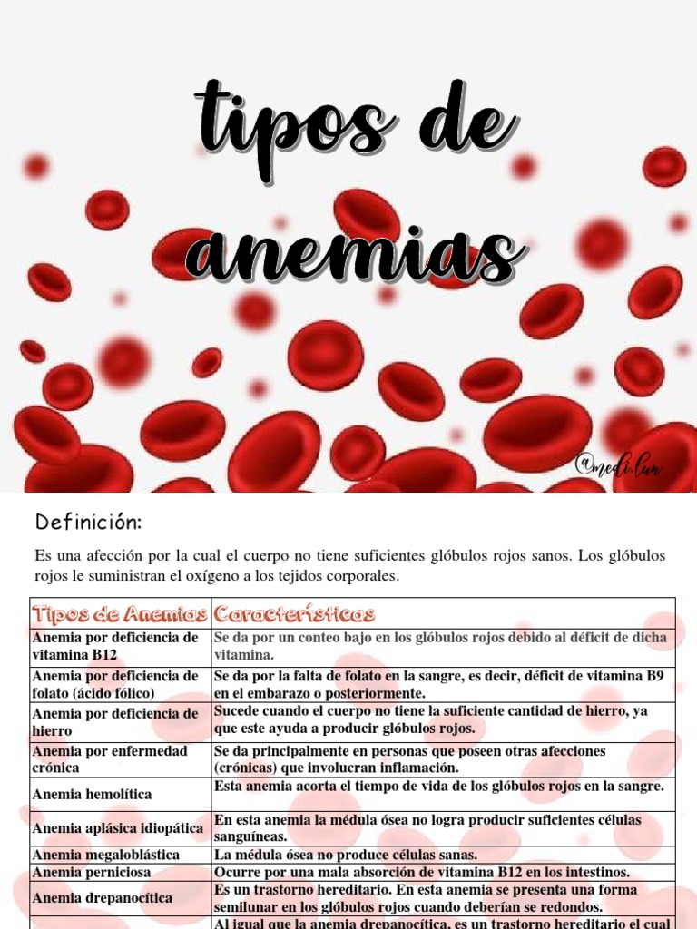 Tipos de Anemias | PDF