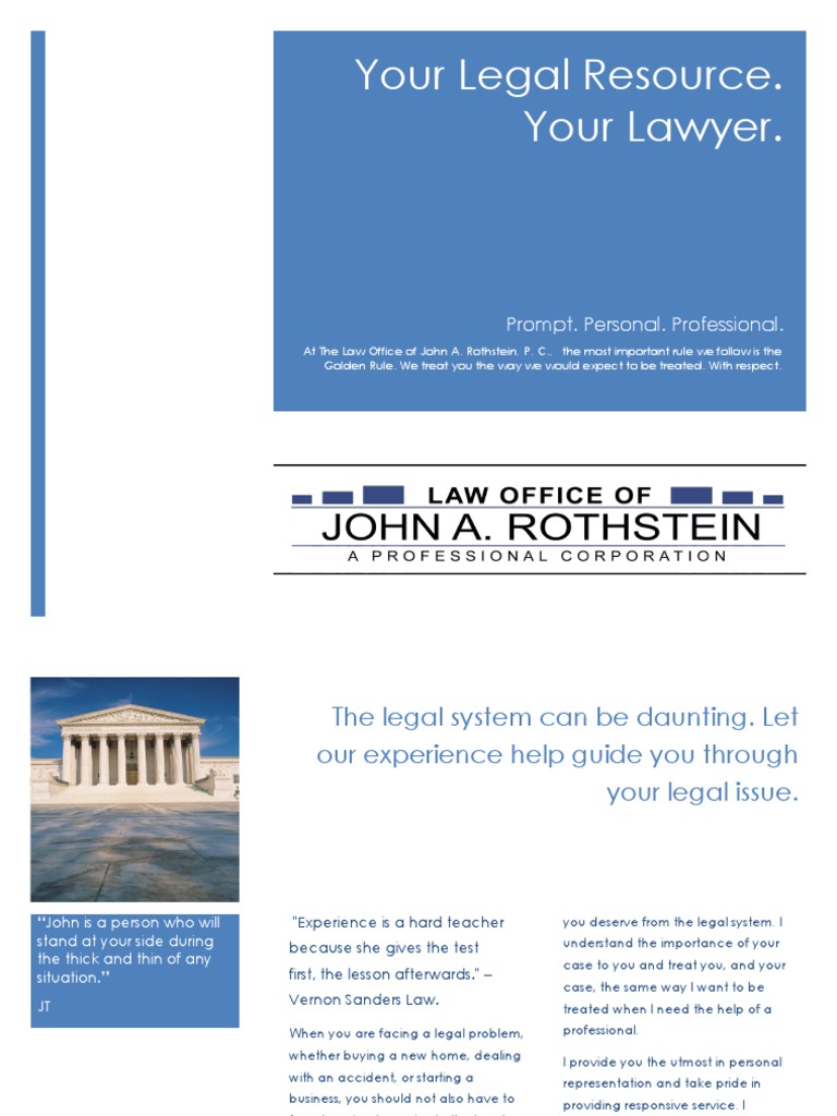 Your Legal Resource. Your Lawyer.: Prompt. Personal. Professional | PDF