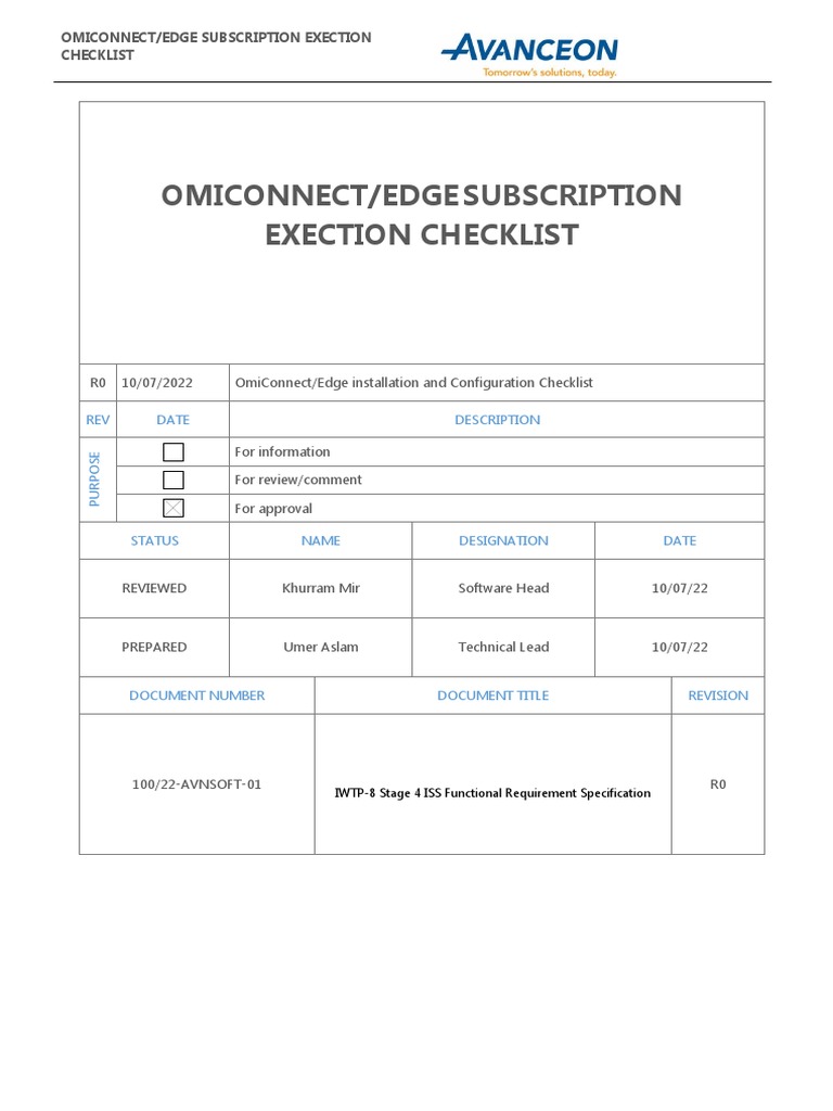 Subscription Execution CheckList | PDF | Internet Of Things | Microsoft ...