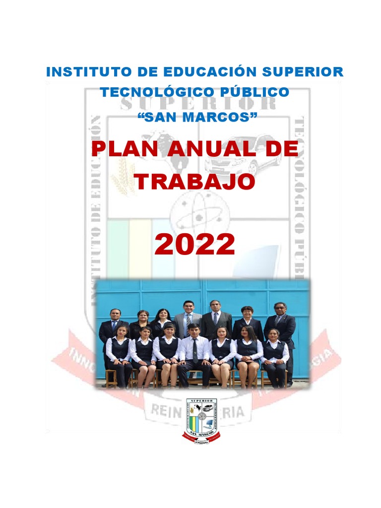 Plan Anual de Trabajo | PDF | Enseñando | Educación más alta