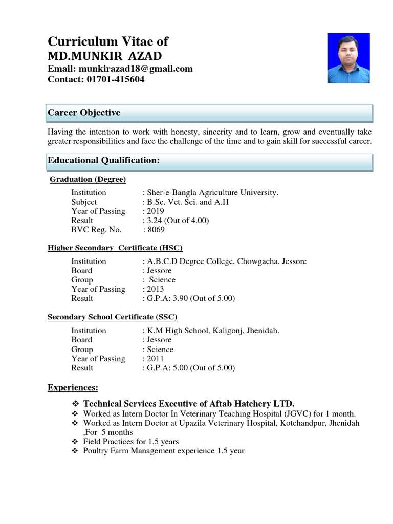 Munkir Azad UPDATE CV | PDF