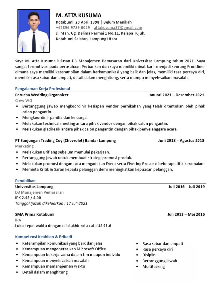 CV M ATTA Perbankan PDF | PDF