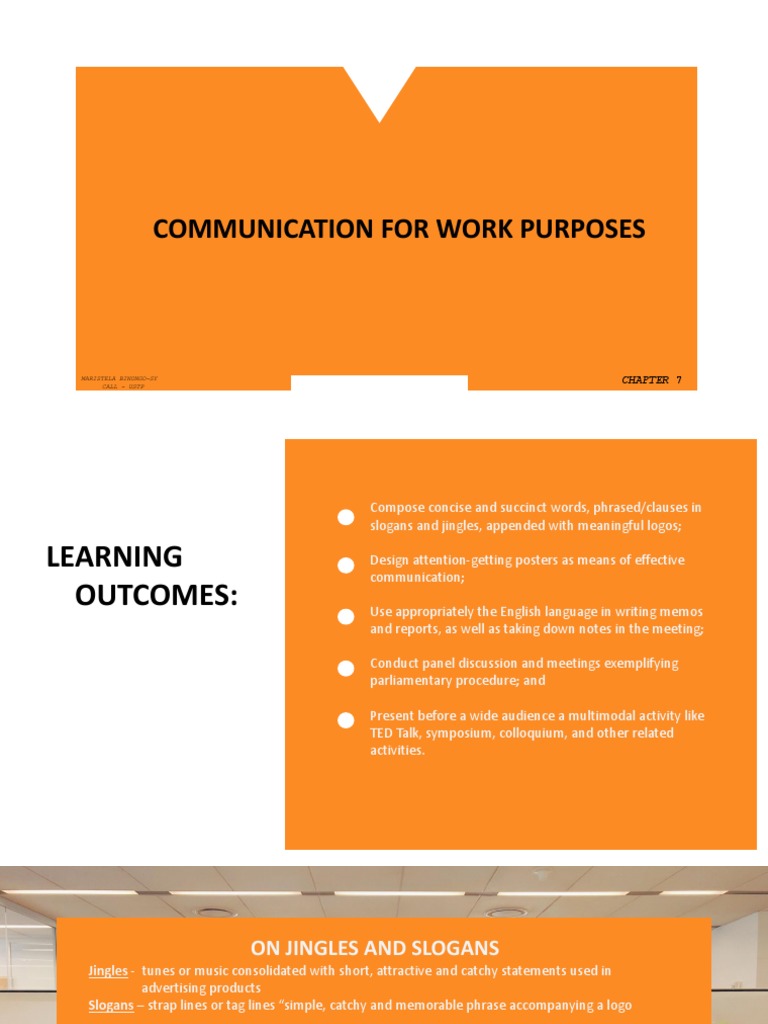 Chapter 7 - Communication For Work Purposes PDF | PDF | Memorandum