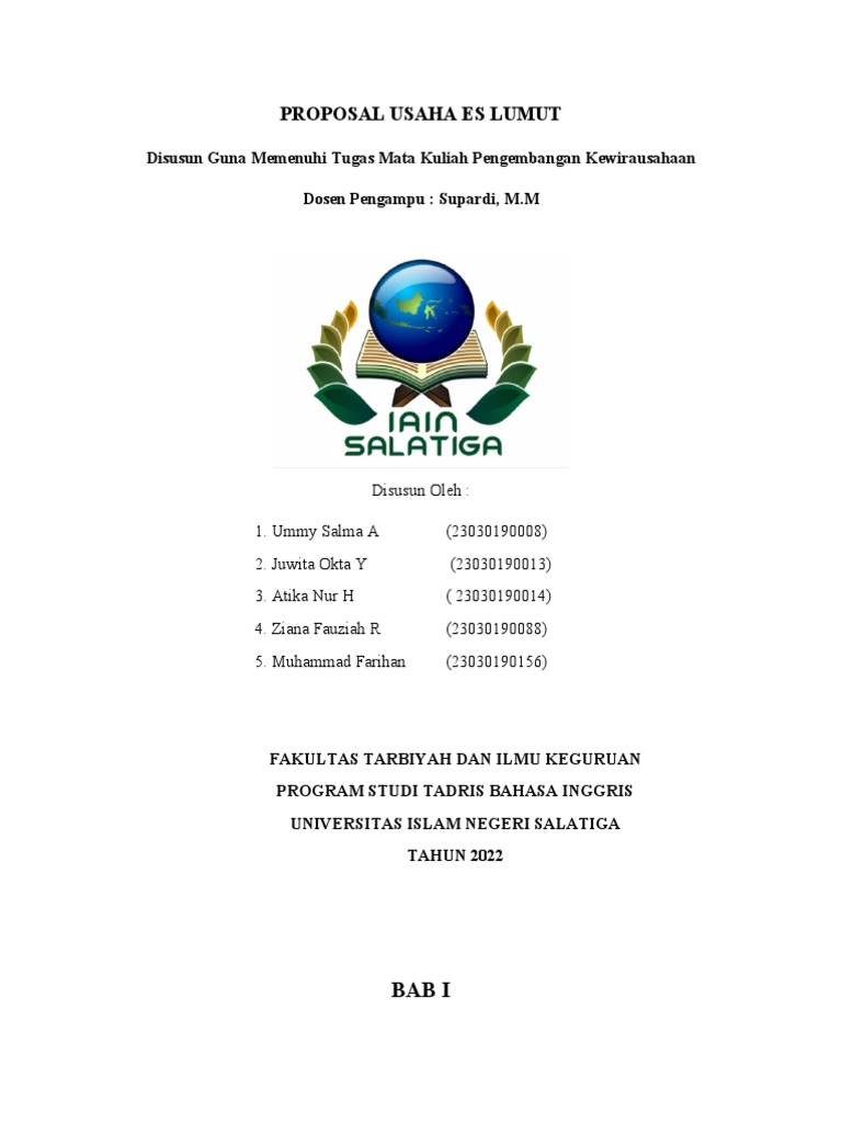 Proposal Usaha Es Lumut | PDF