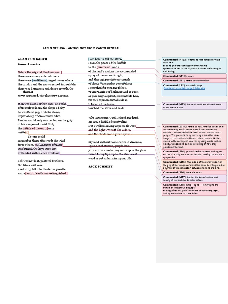 Pablo Neruda Canto General Anthology LR | PDF | Poetry | Indigenous Peoples