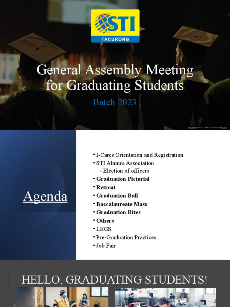 Graduation Meeting Agenda for Batch 2023 | PDF