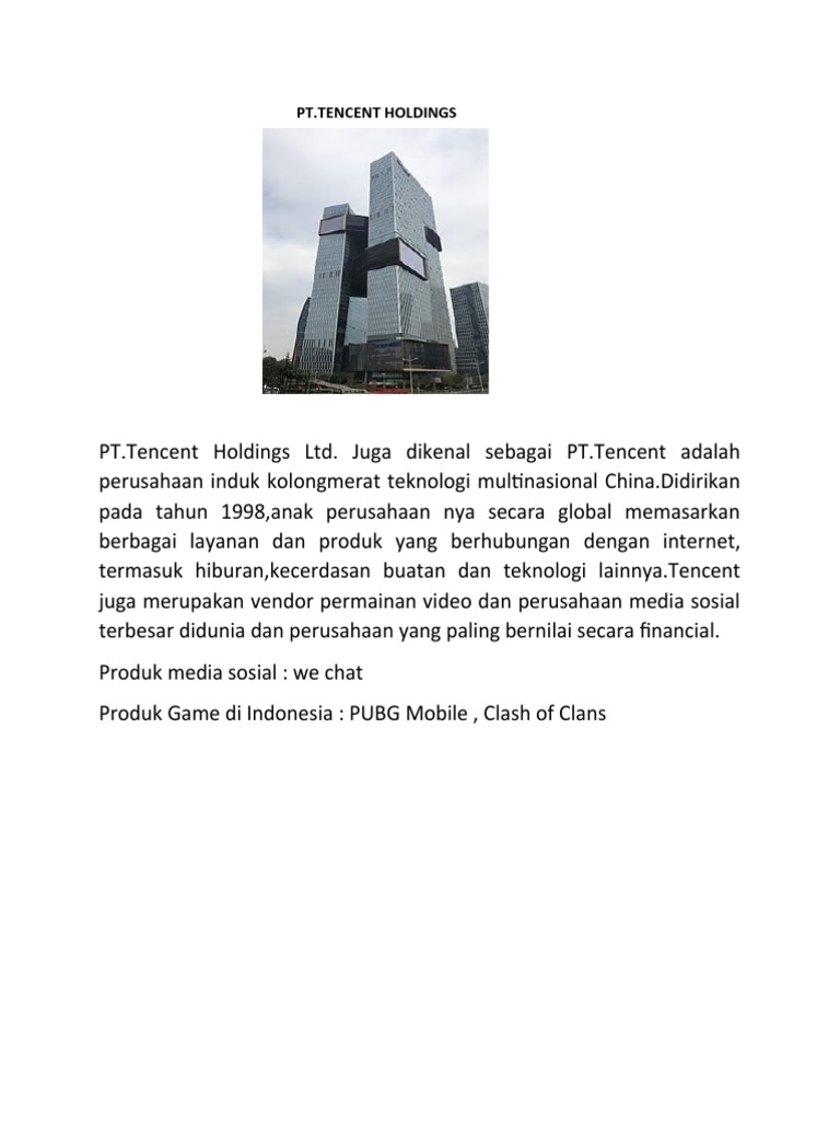 Pt. Tencent Holdings Ltd. | PDF