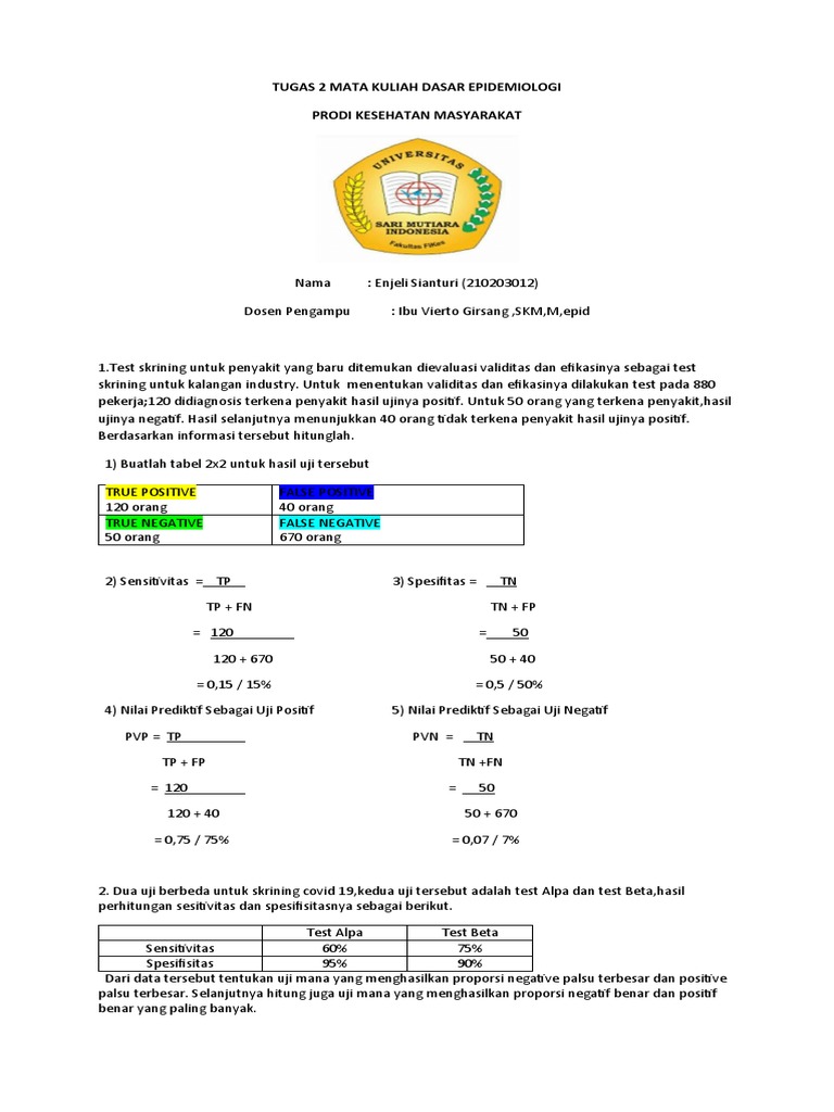 Analisis Validitas Tes Skrining | PDF