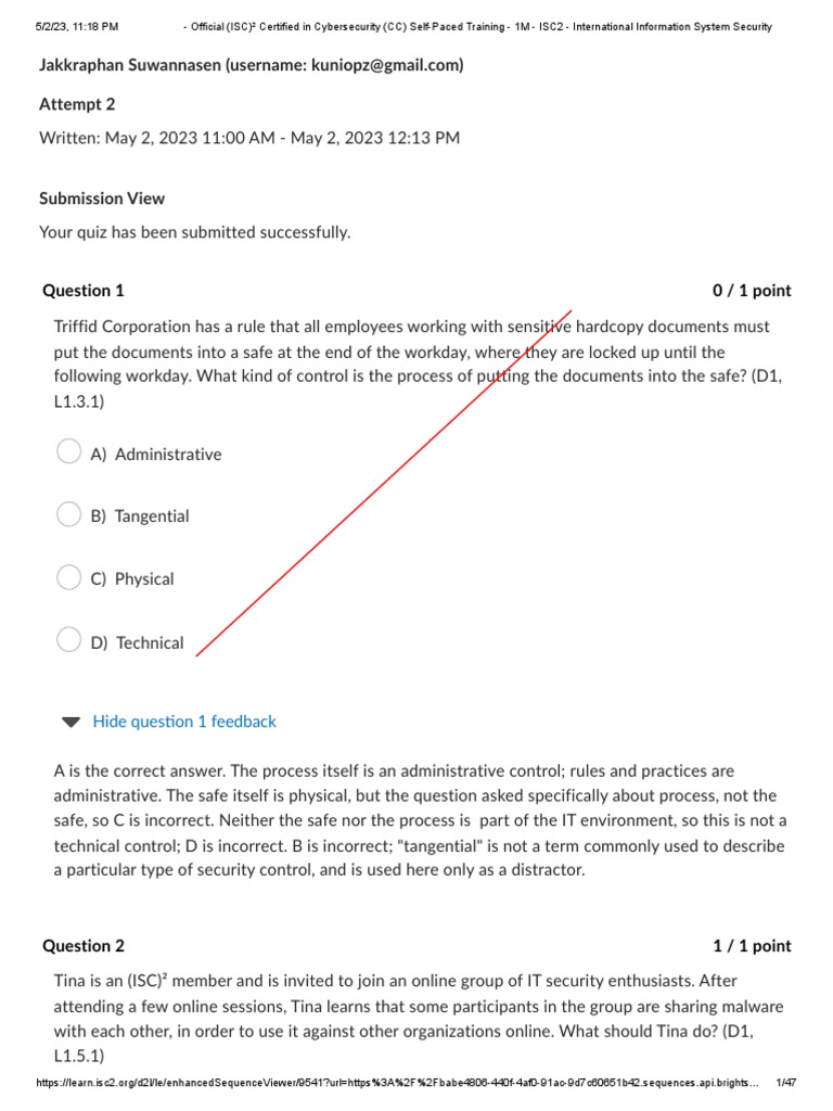Post-Course Assessment | PDF | Security | Computer Security